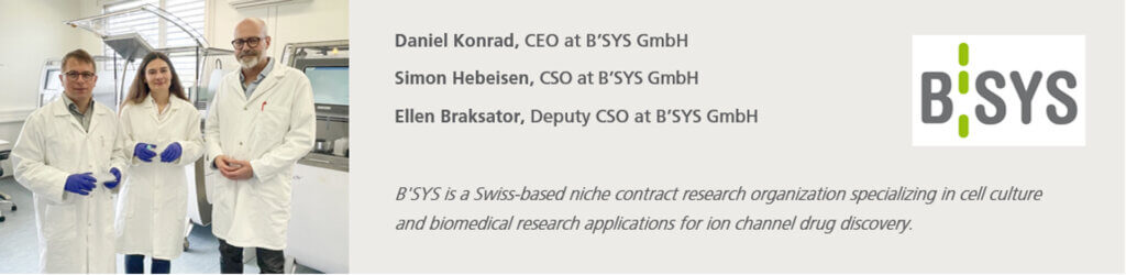 B’SYS uses Sophion's automated patch clamp to ensure reliable cell lines